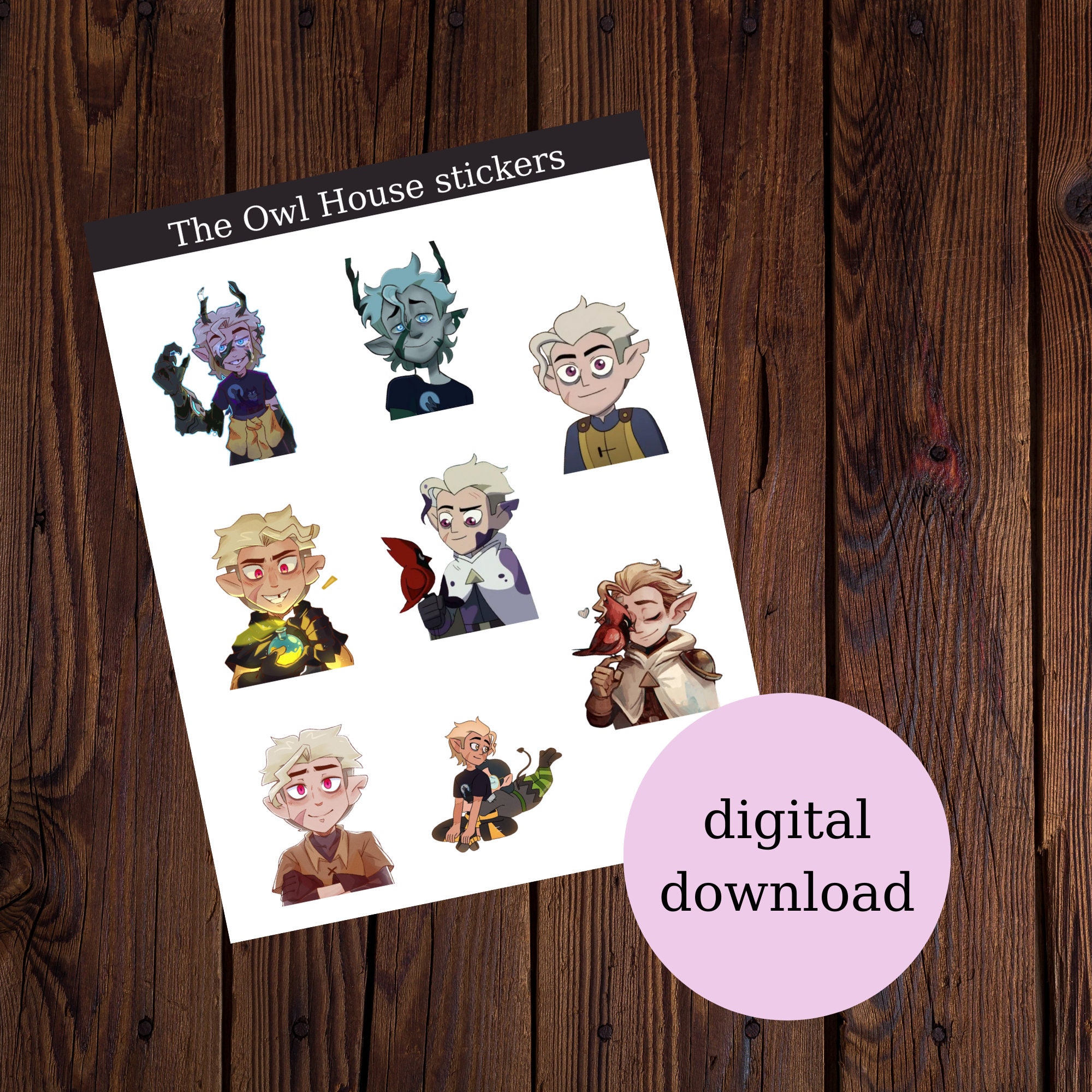 The Owl House Sticker Sheet Printable - Etsy