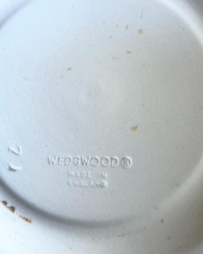 Vintage Wedgwood Jasperware Trinket Ring Dish Cupid Sleeping White and ...