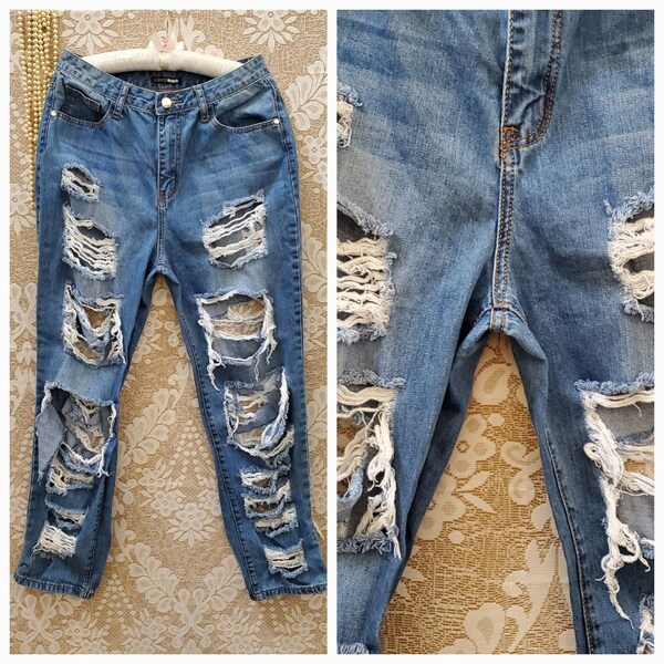 Shredded Pants - Etsy