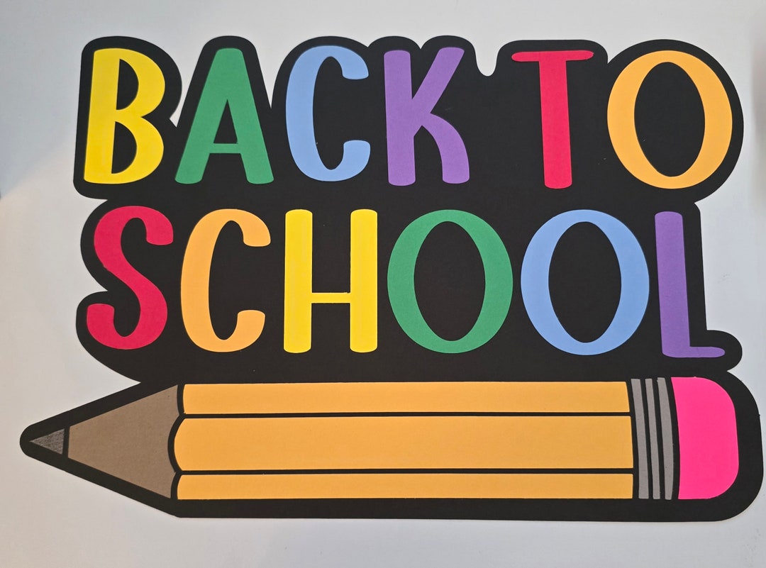 Back to School Cardstock Sign - Etsy
