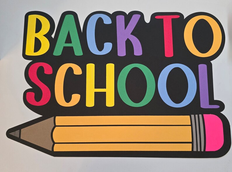 Back to School Cardstock Sign - Etsy