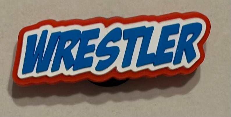 WRESTLER Croc Charm (red, White & Blue) - Etsy