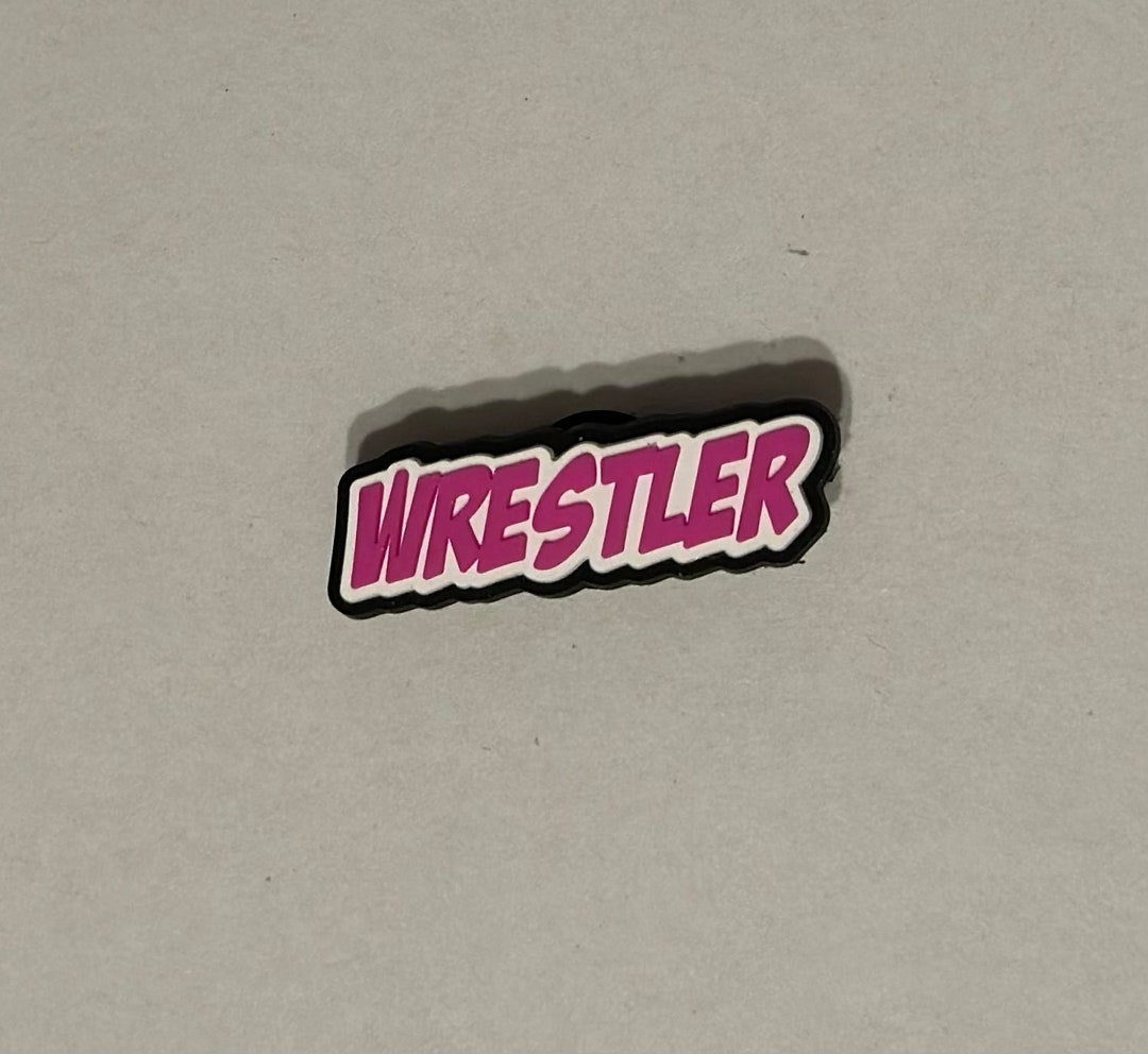 WRESTLER Croc Charm (pink & Black) - Etsy