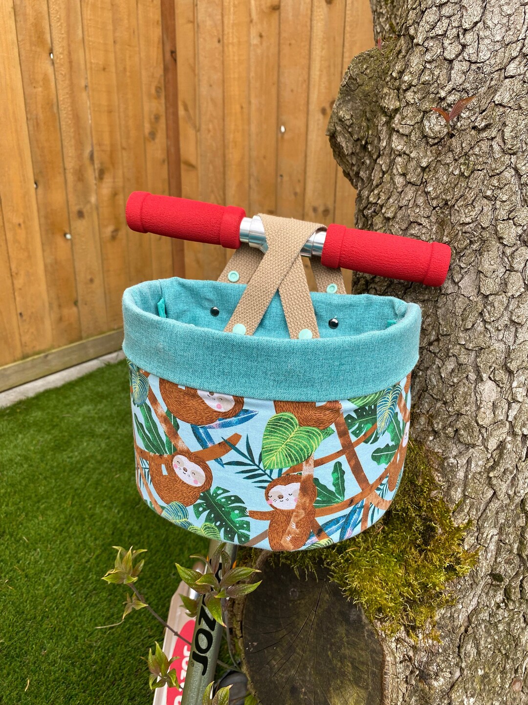 Sloth Handlebar Basket and Carrying Tote for Bike, Scooter, Tricycle ...