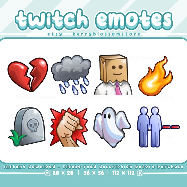 Emotes for Twitch 112x112 - Etsy