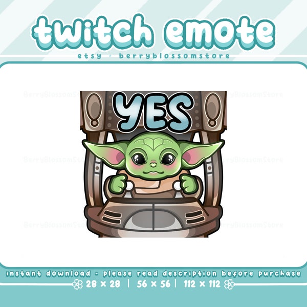 Twitch Grogu Emotes - Etsy