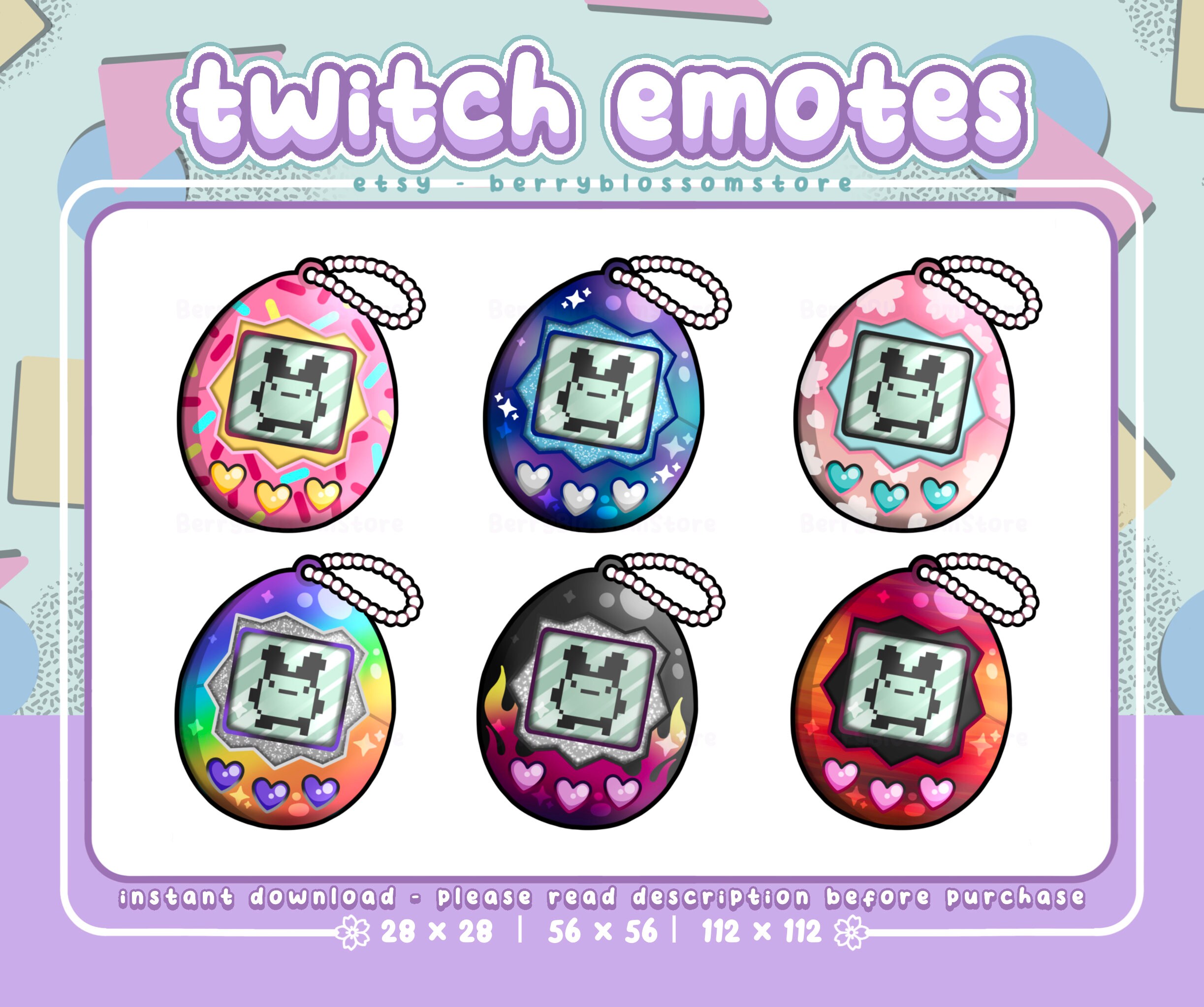 Tamagotchi X6 Inspired Twitch/discord Emotes Vol 2 - Etsy