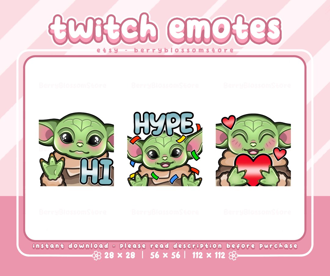 Grogu X3 Twitch and Discord Emotes Bundle 28x28, 56x56, 112x112 - Etsy