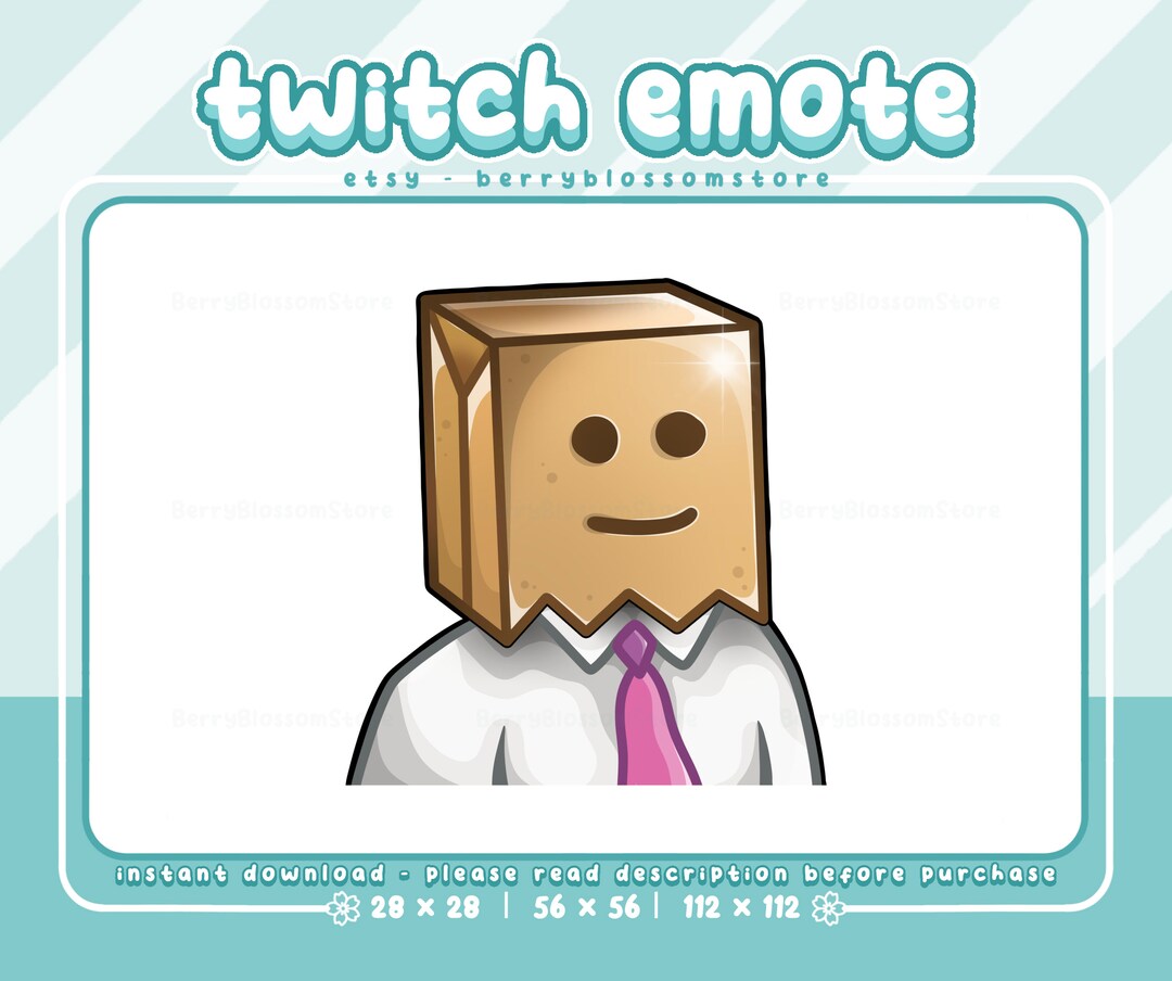 Bag Head X1 Twitch/discord Emote 28x28, 56x56, 112x112 - Etsy