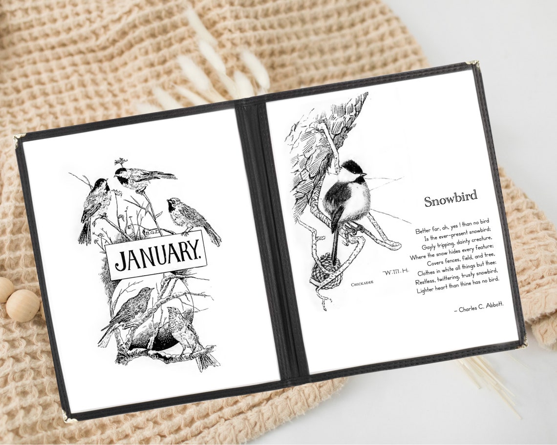 Morning Menu Covers and Poems Vintage Month Pages Morning - Etsy