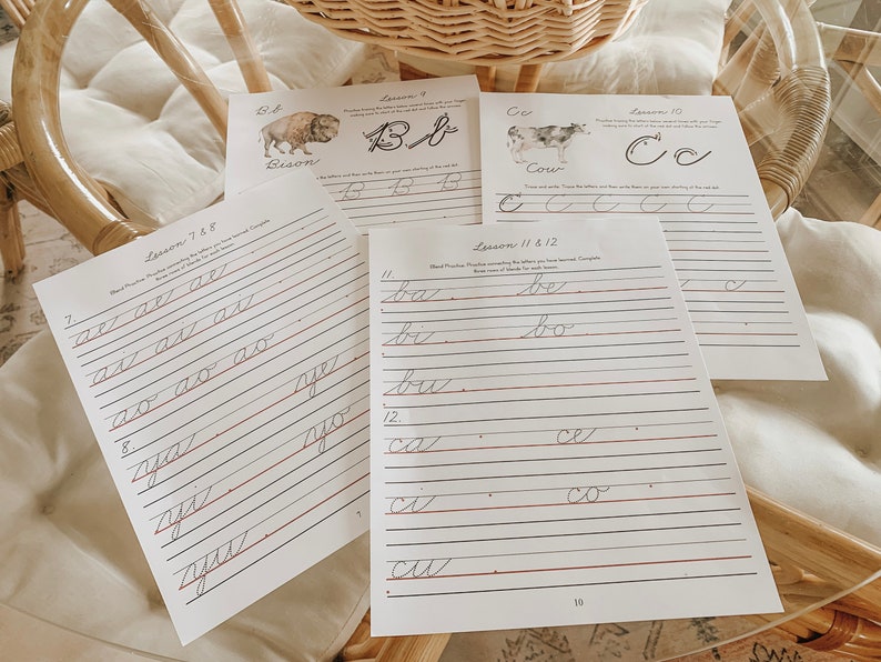 Cursive Workbook Animals A to Z Cursive Printable Cursive - Etsy