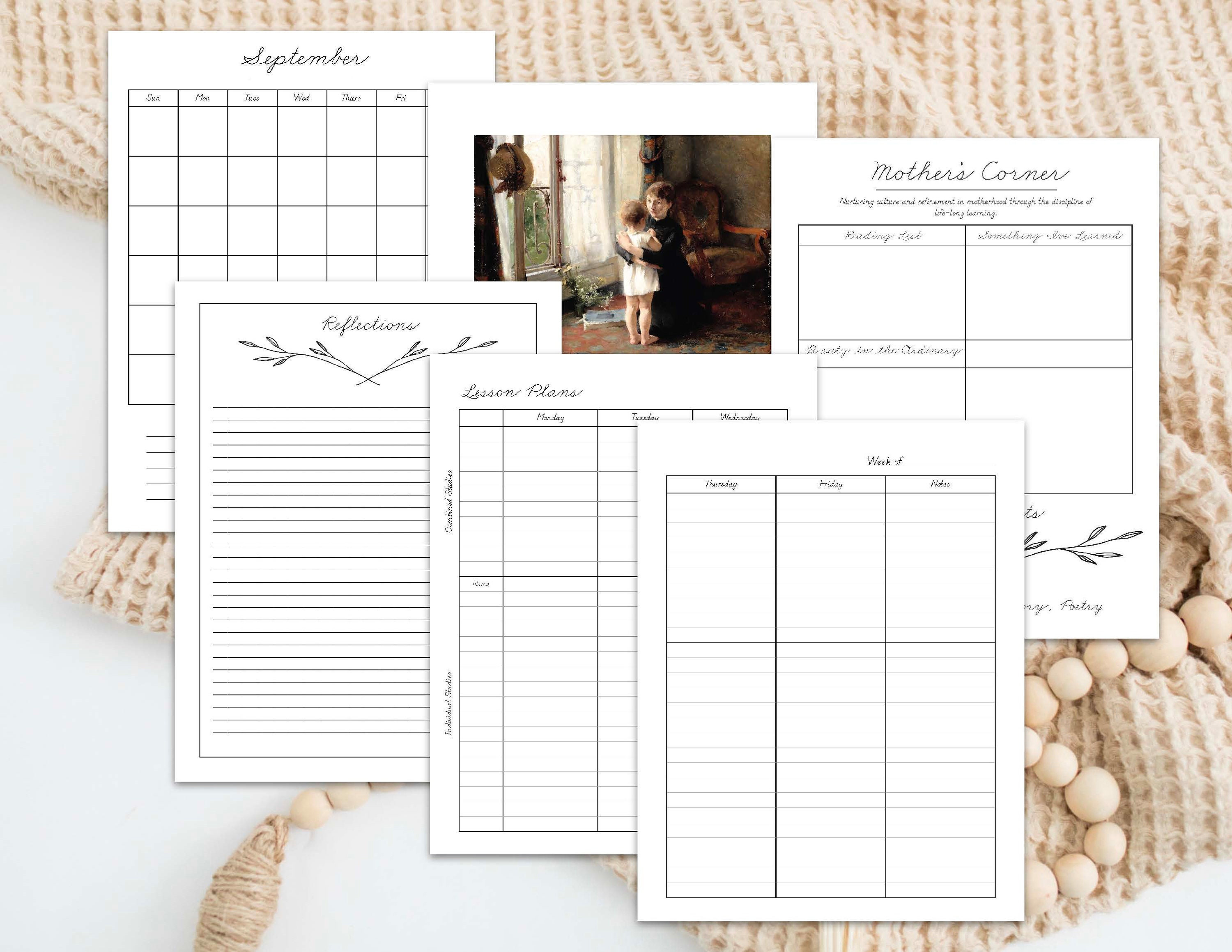 Homeschool Planner 2024-2025, Undated Homeschool Planner, Charlotte ...