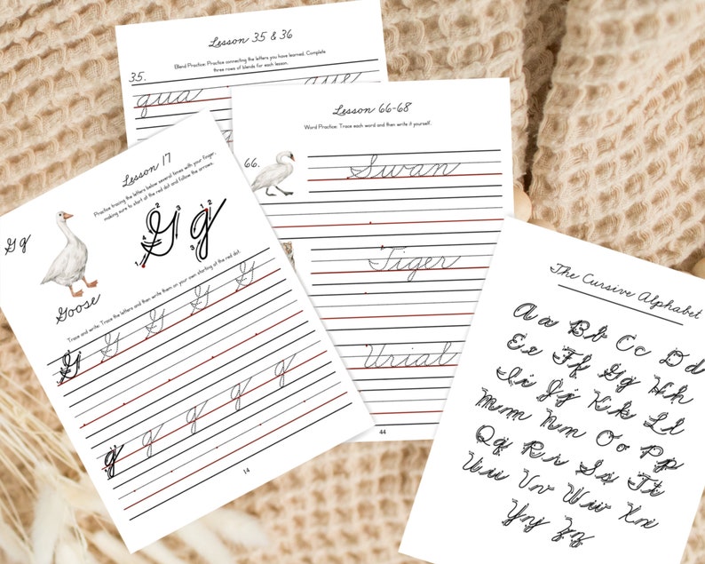 Cursive Workbook Animals A to Z Cursive Printable Cursive - Etsy