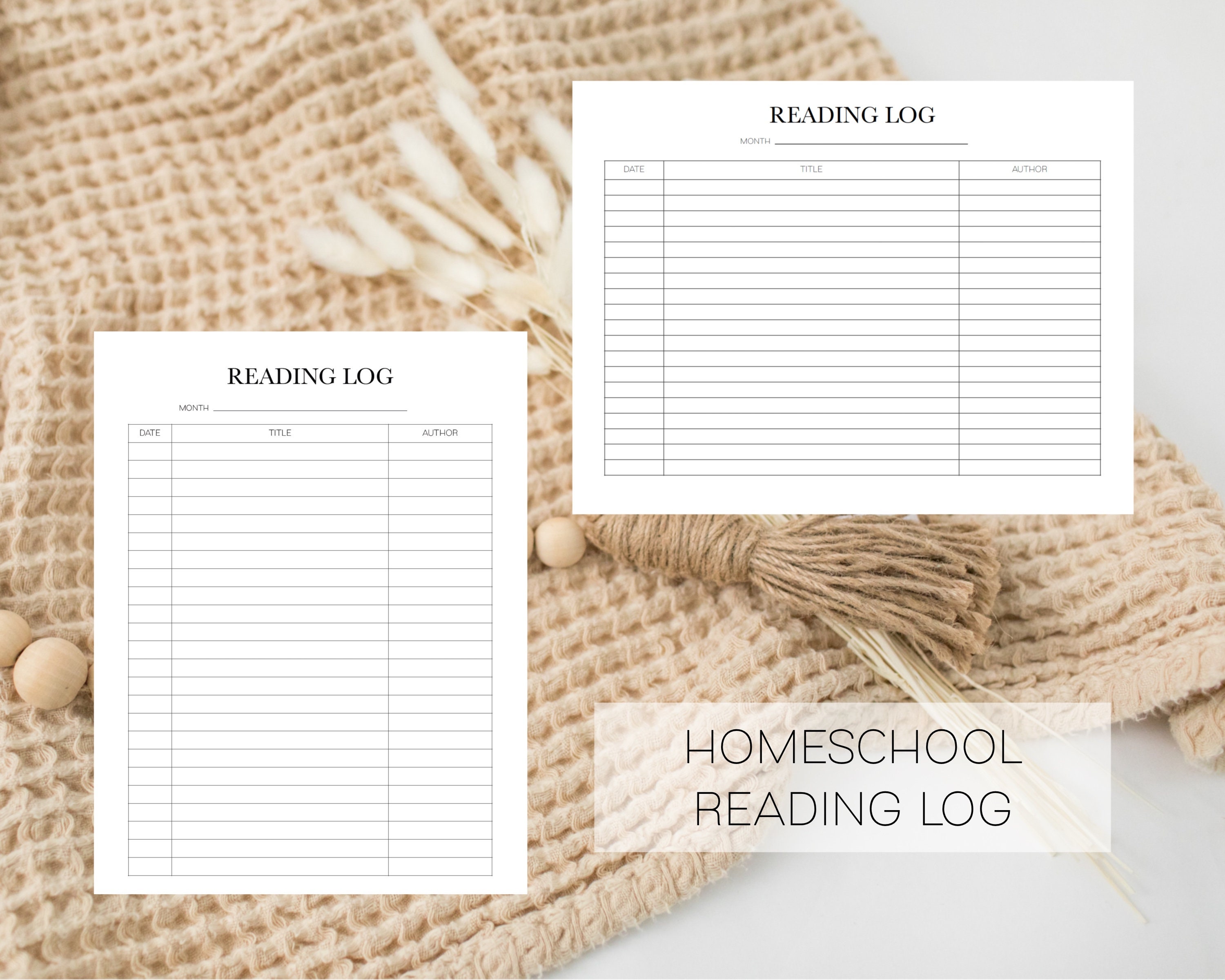 Homeschool Book Reading Log Book Tracker Homeschool Reading Log - Etsy
