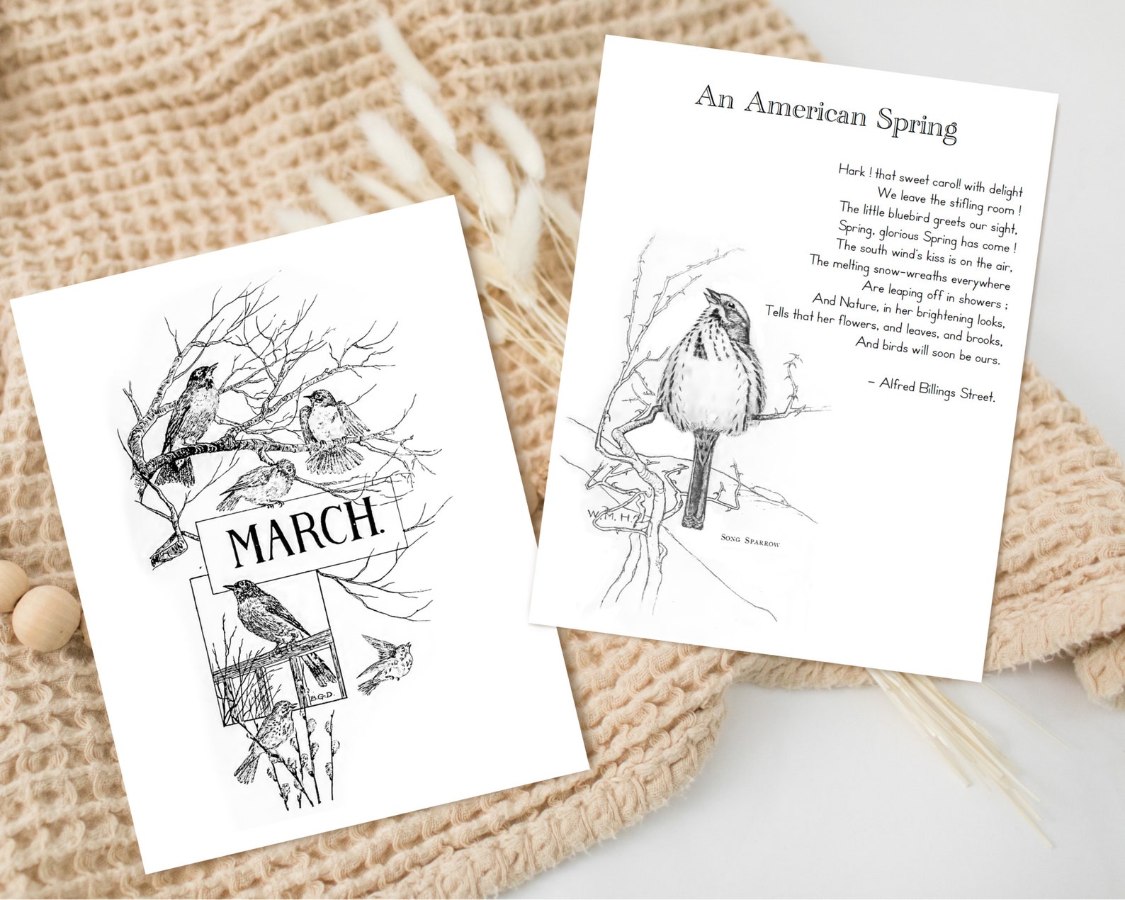 Morning Menu Covers and Poems Vintage Month Pages Morning - Etsy