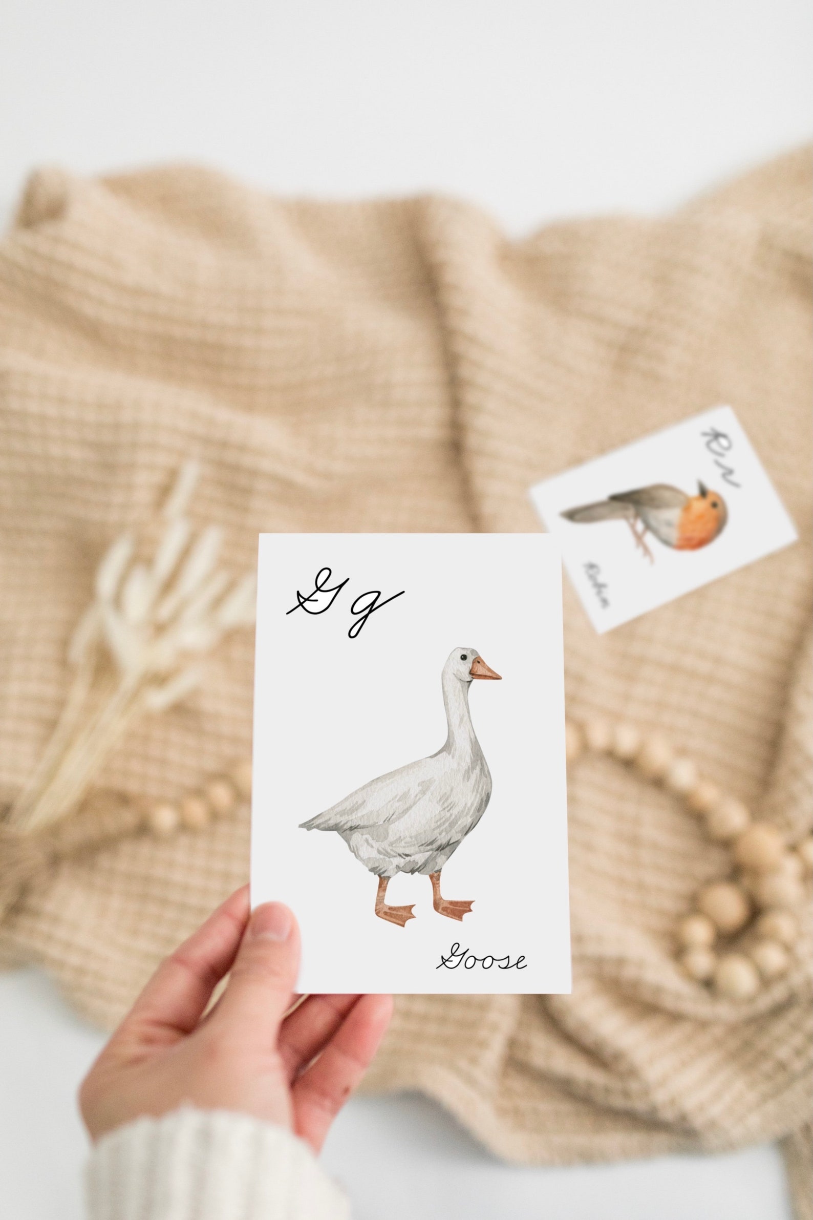 Digital Download Cursive Flashcards Watercolor Animal ABC - Etsy