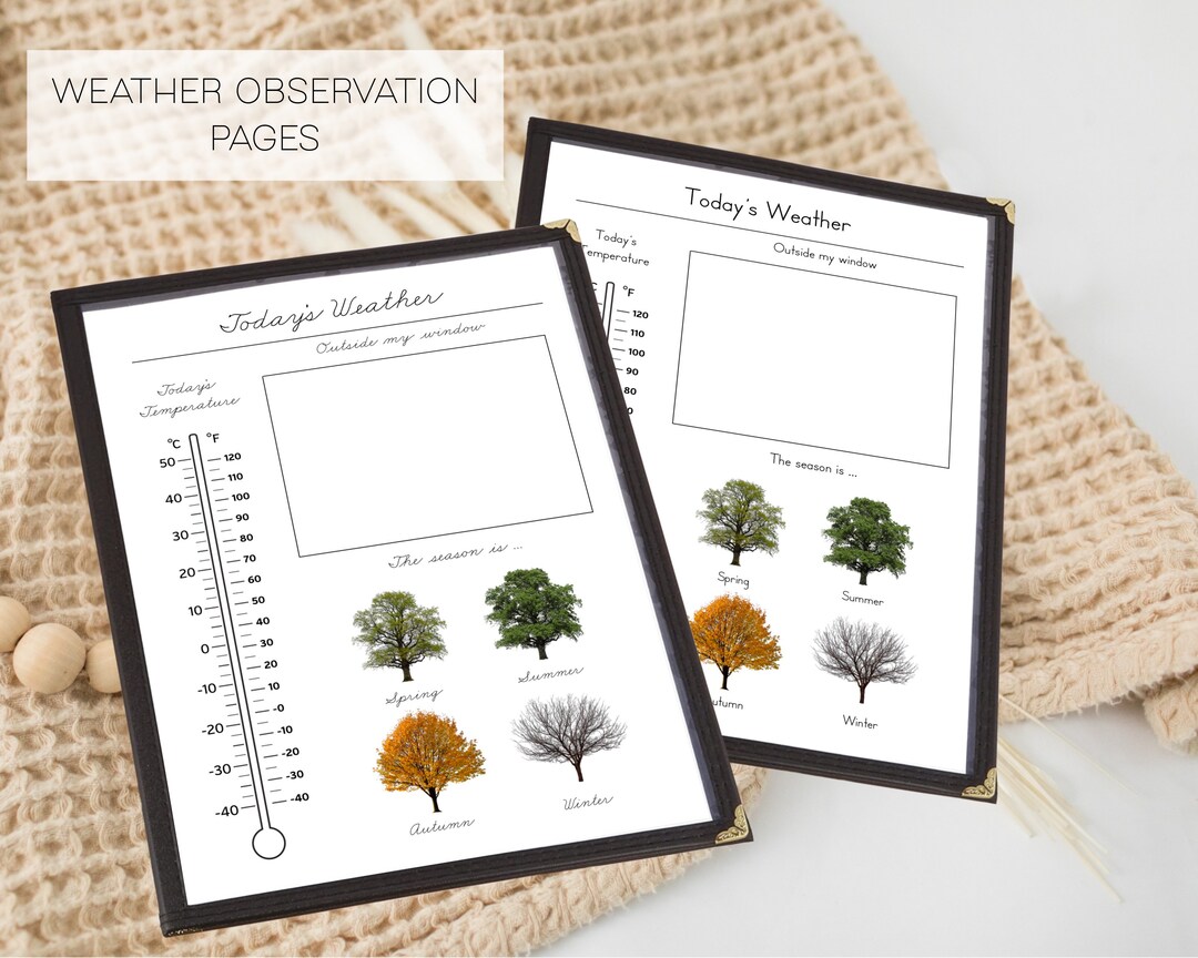 Weather Tracking Pages | Weather Morning Menu Pages | Morning Menu ...