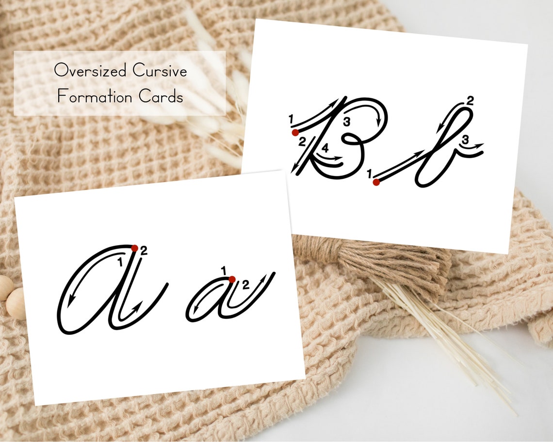 Cursive Formation Cards Cursive Placemats Printable - Etsy