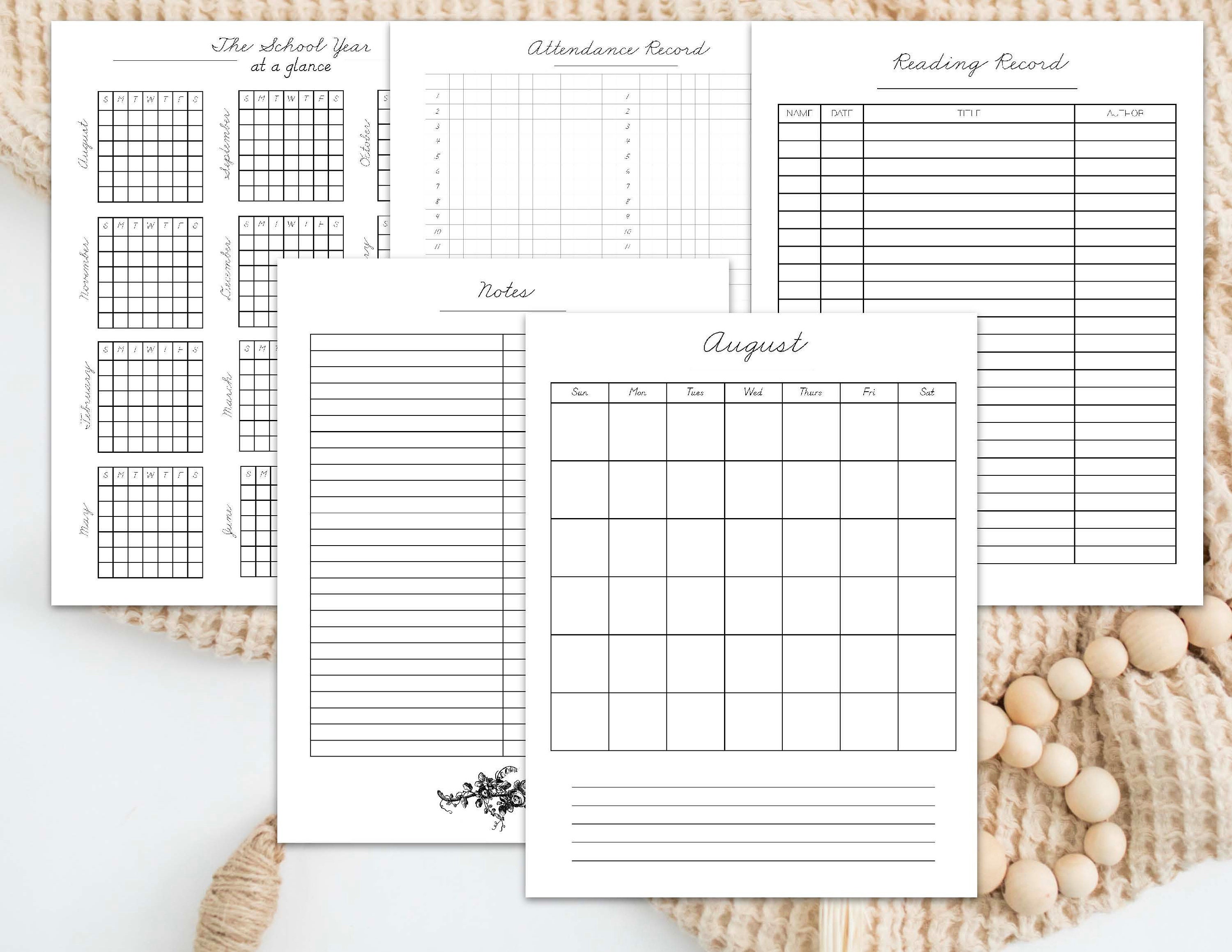 Homeschool Planner 2024-2025, Undated Homeschool Planner, Charlotte ...
