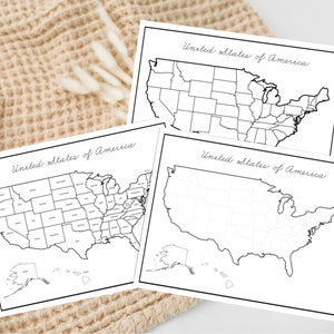 50 States Study USA State Maps Homeschool Geography - Etsy Australia