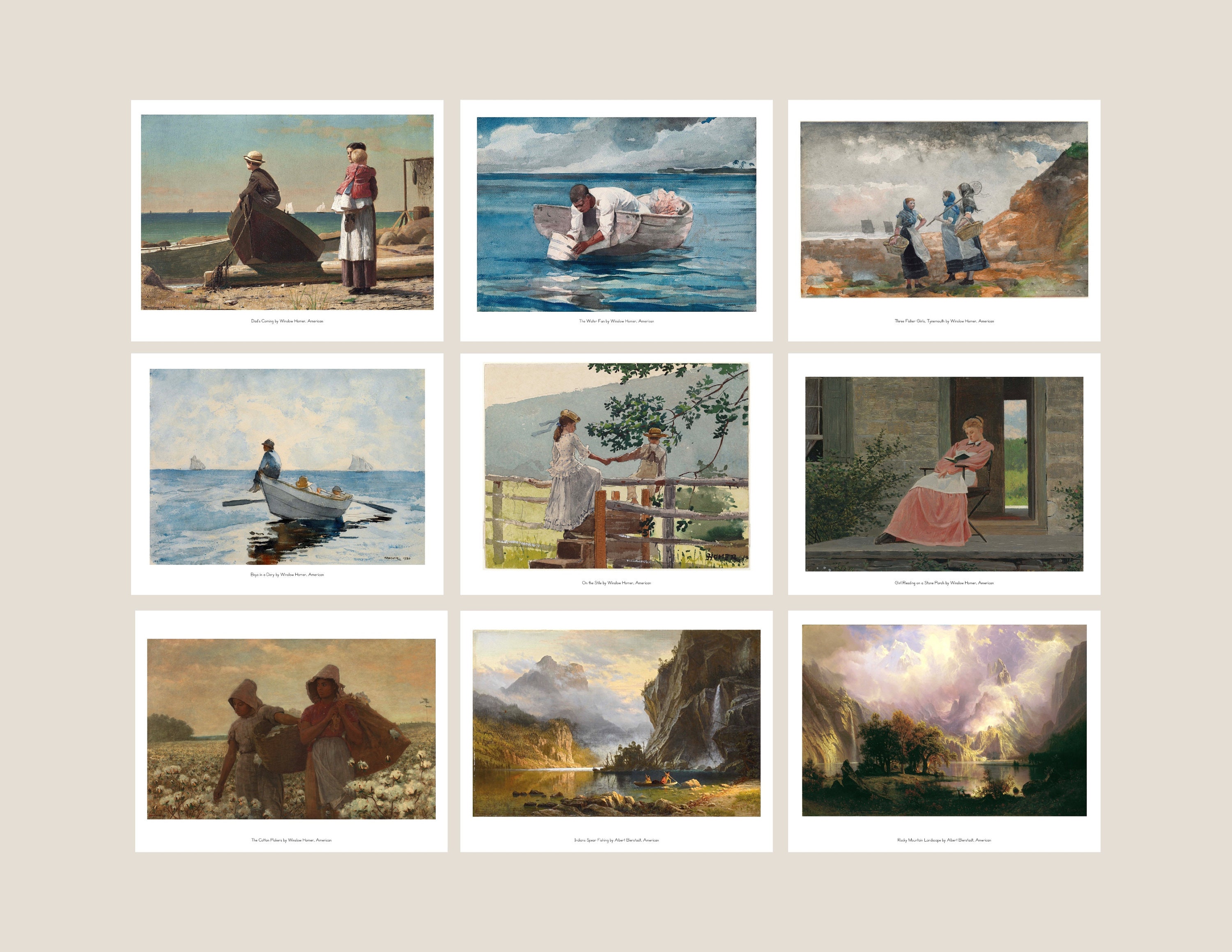 Fine Art Studies American Artists Picture Study - Etsy