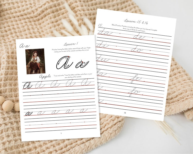 Cursive Workbook Fine Art in Cursive Primer Printable - Etsy