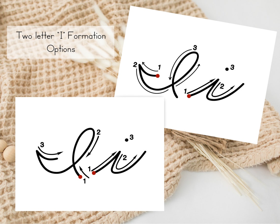 Cursive Formation Cards Cursive Placemats Printable - Etsy