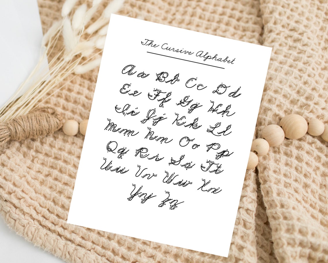 Cursive Workbook Animals A to Z Cursive Printable Cursive - Etsy