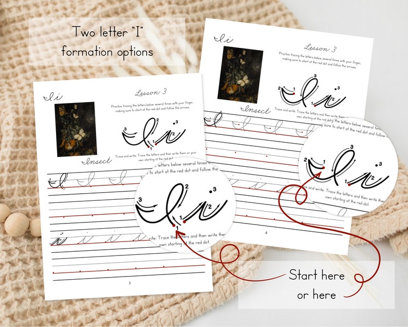 Cursive Workbook Fine Art in Cursive Primer Printable - Etsy