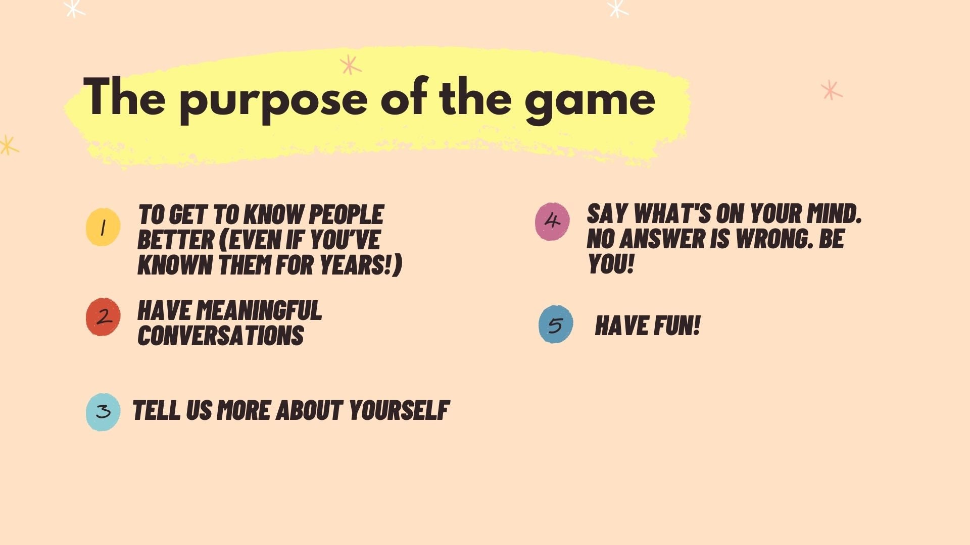 Virtual Ice-breaker Game for Team Building or to Start Conversations ...