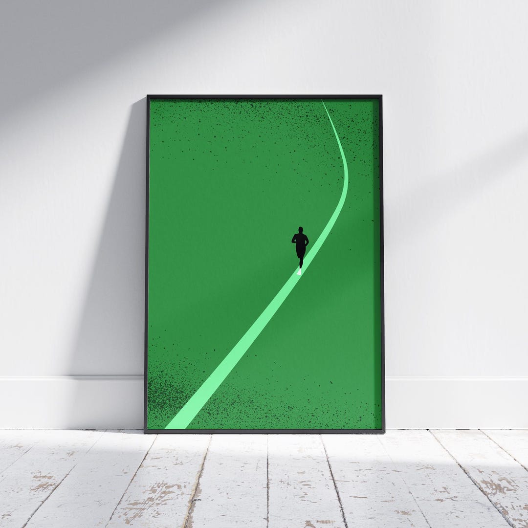 Lone Runner – Motivational Running Poster – Multiple Colors & Multiple ...