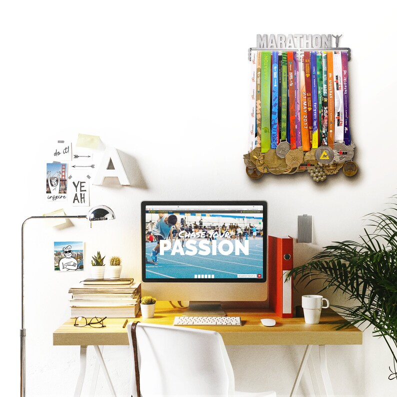 Marathon – United Medals Sports Medal Hanger Display – Brushed ...