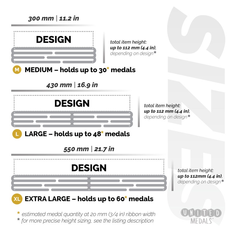 Marathon – United Medals Sports Medal Hanger Display – Brushed ...