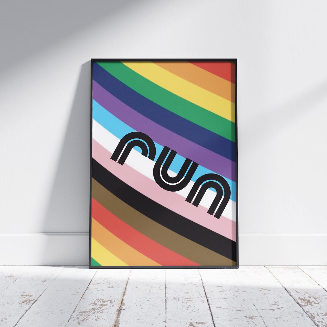 Run Multicolor – Motivational Running Poster – Navy & Green (multiple ...