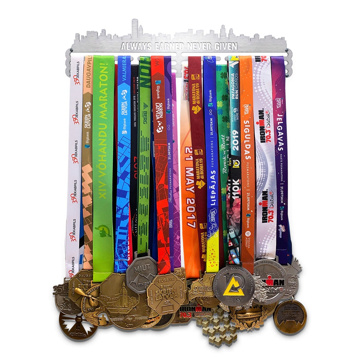 City (always Earned Never Given) – United Medals Sports Medal Hanger ...