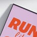 Run Like a Girl – Motivational Running Poster – Multiple Colors & Sizes ...