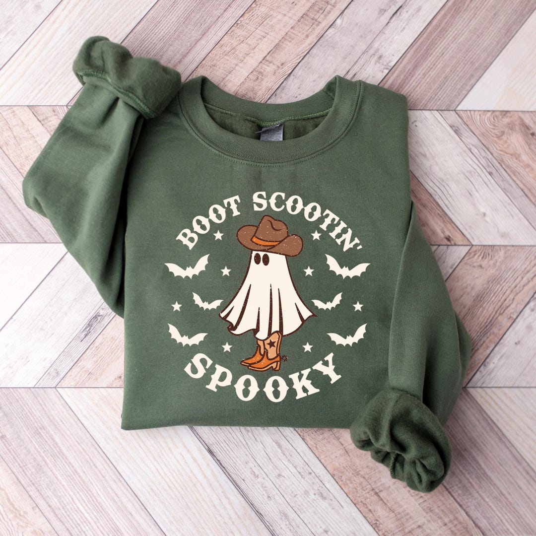 Boot Scootin Spooky Sweatshirt and Hoodie,halloween Shirt ,cowboy Ghost ...