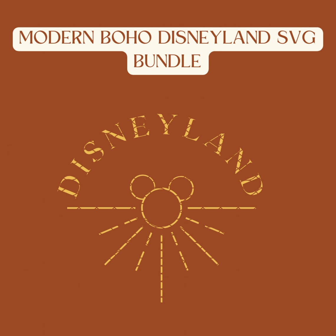 Minimalistic Boho Disneyland SVG Bundle - Etsy