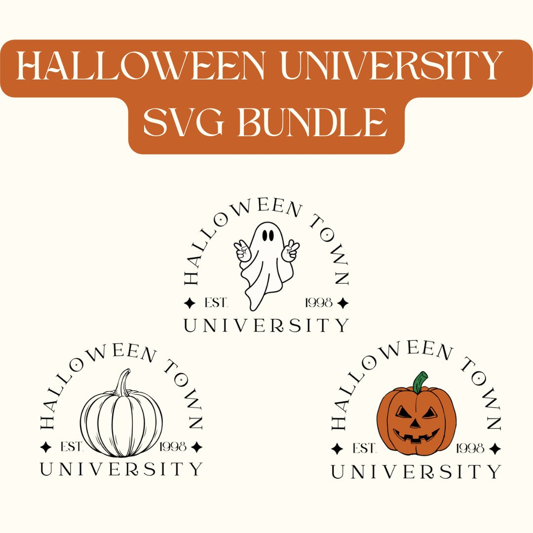 Halloween University SVG Bundle Halloween T-shirt Design Halloween Town ...