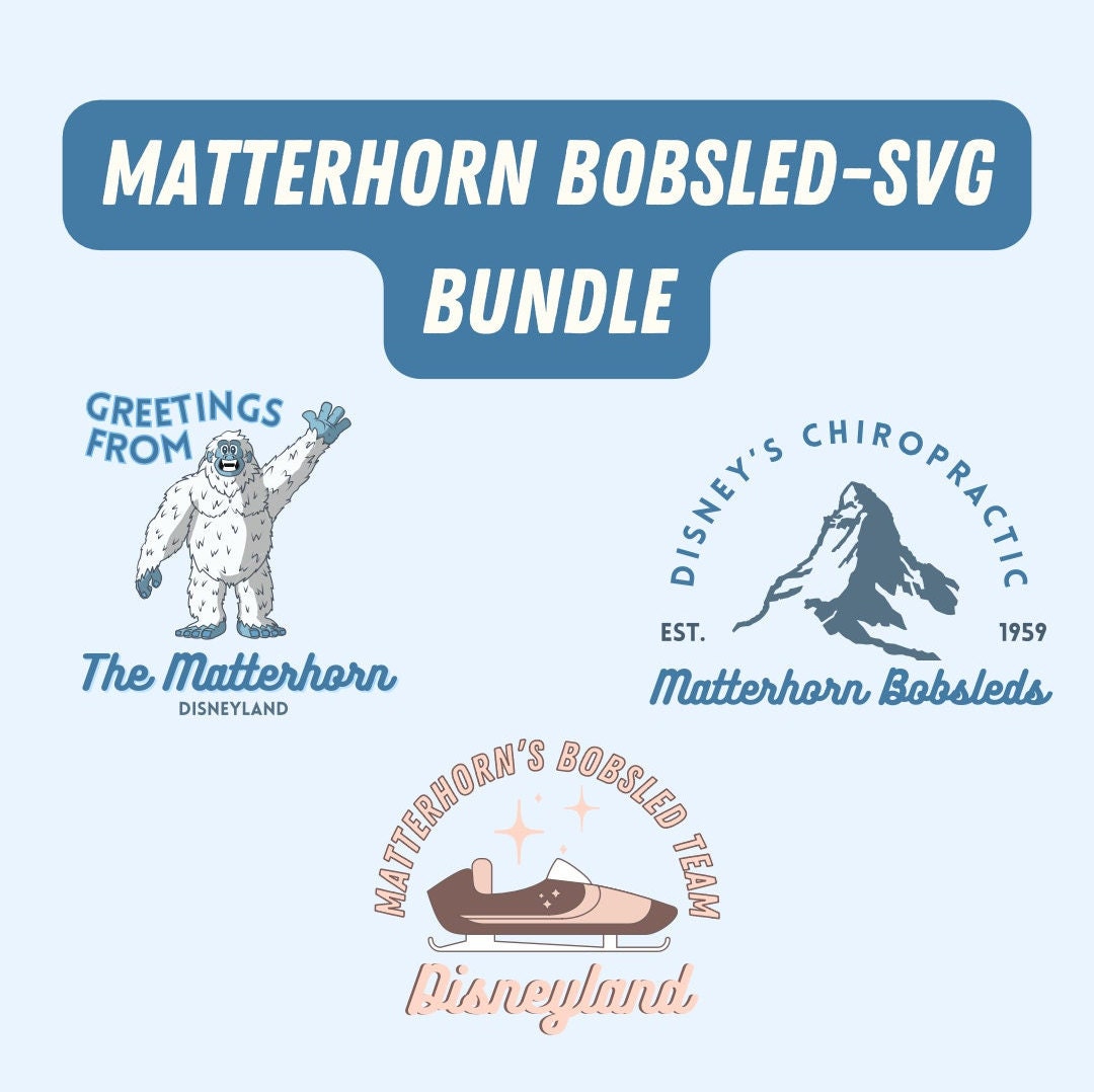 Disneyland Matterhorn Bobsled-svg - Etsy