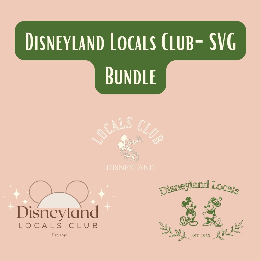 Disneyland Locals SVG Bundle - Etsy