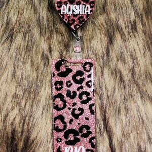Leopard Print Badge Buddy for Work/ Identification Badge/nurse Badge ...