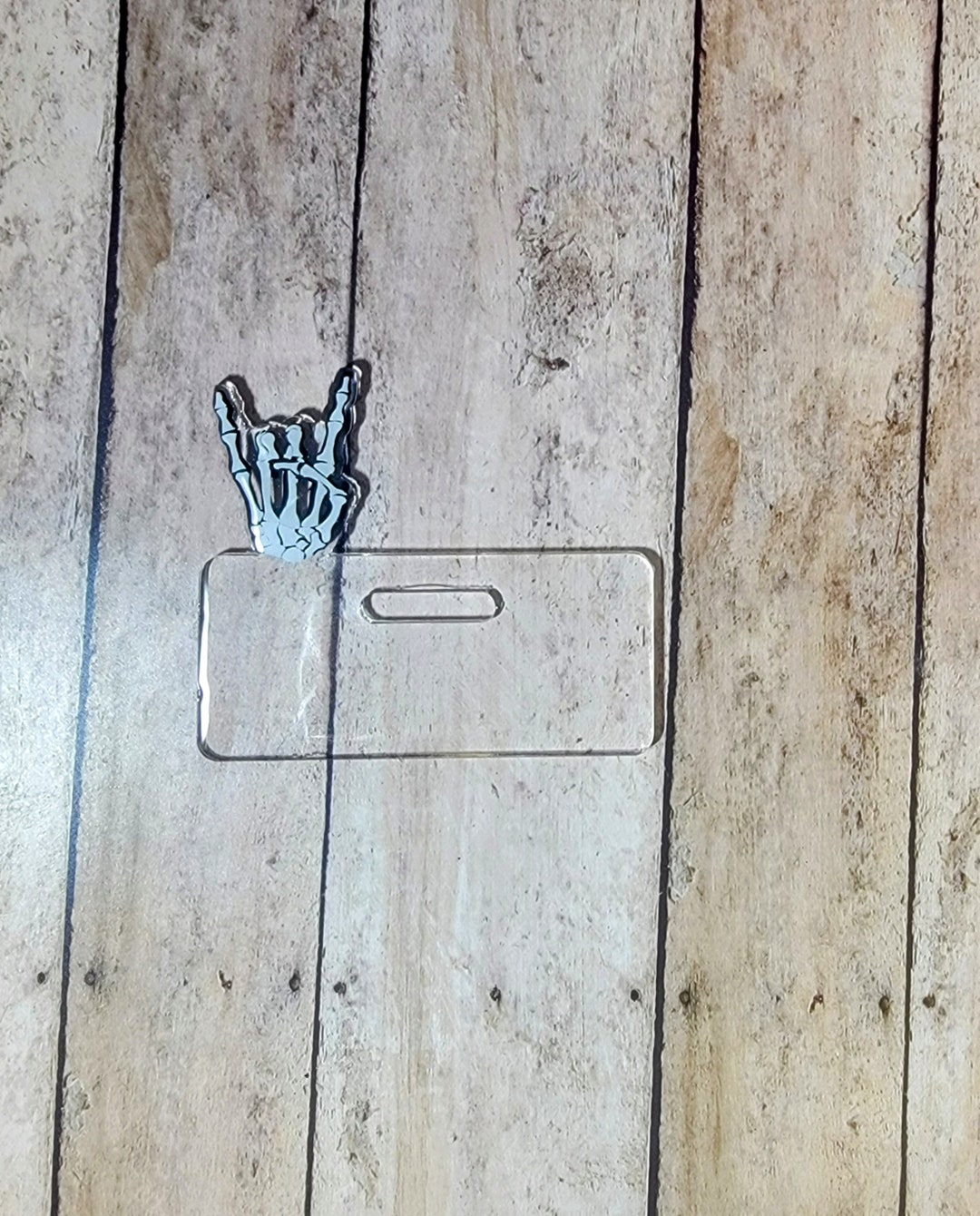 Rock on Badge Buddy Topper, Skelton Hand Topper, Halloween Badge Topper ...