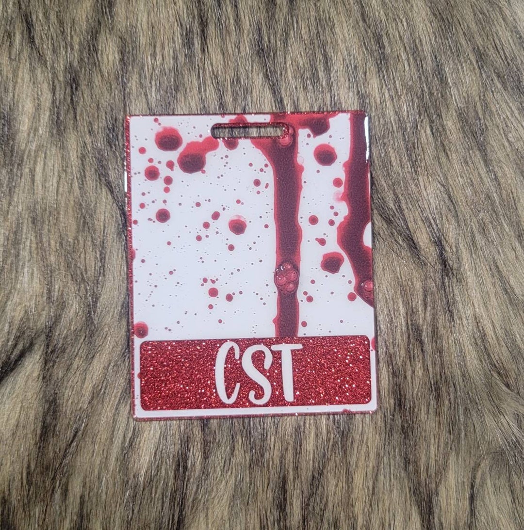 Blood Splatter Badge Buddy for Work/ Identification Badge/ Blood ...