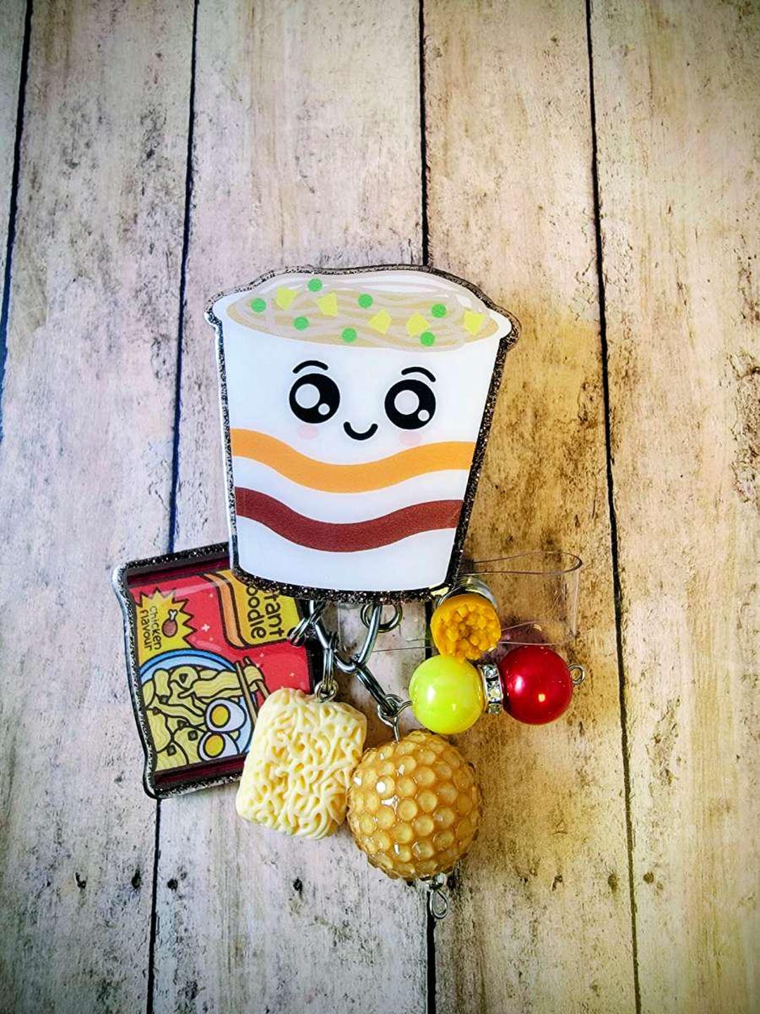 Instant Noodles Badge Reel, Cup of Noodles Badge Reel, Noodle Soup ...