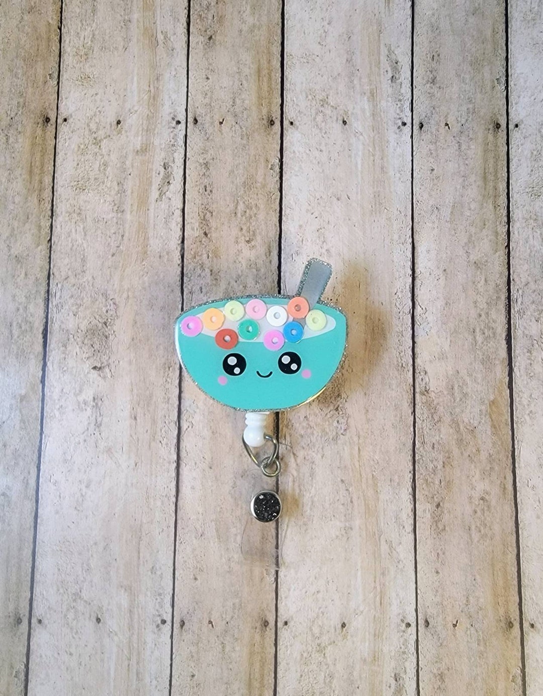Cereal Bowl Badge Reel/ Fruit Loops Cereal Badge Reel/breakfast Cereal ...