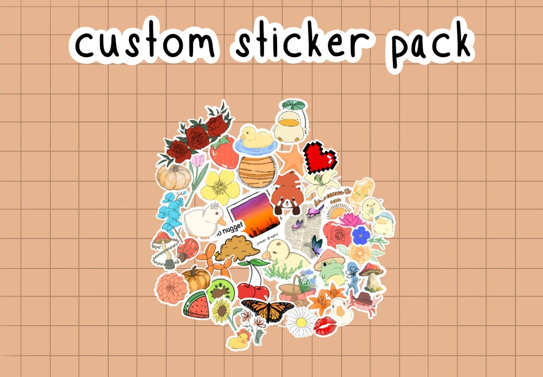 Custom Homemade Sticker Pack - Etsy
