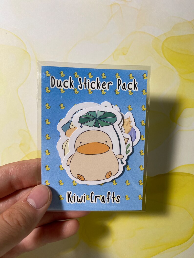 Homemade Duck Sticker Pack 8 Stickers - Etsy