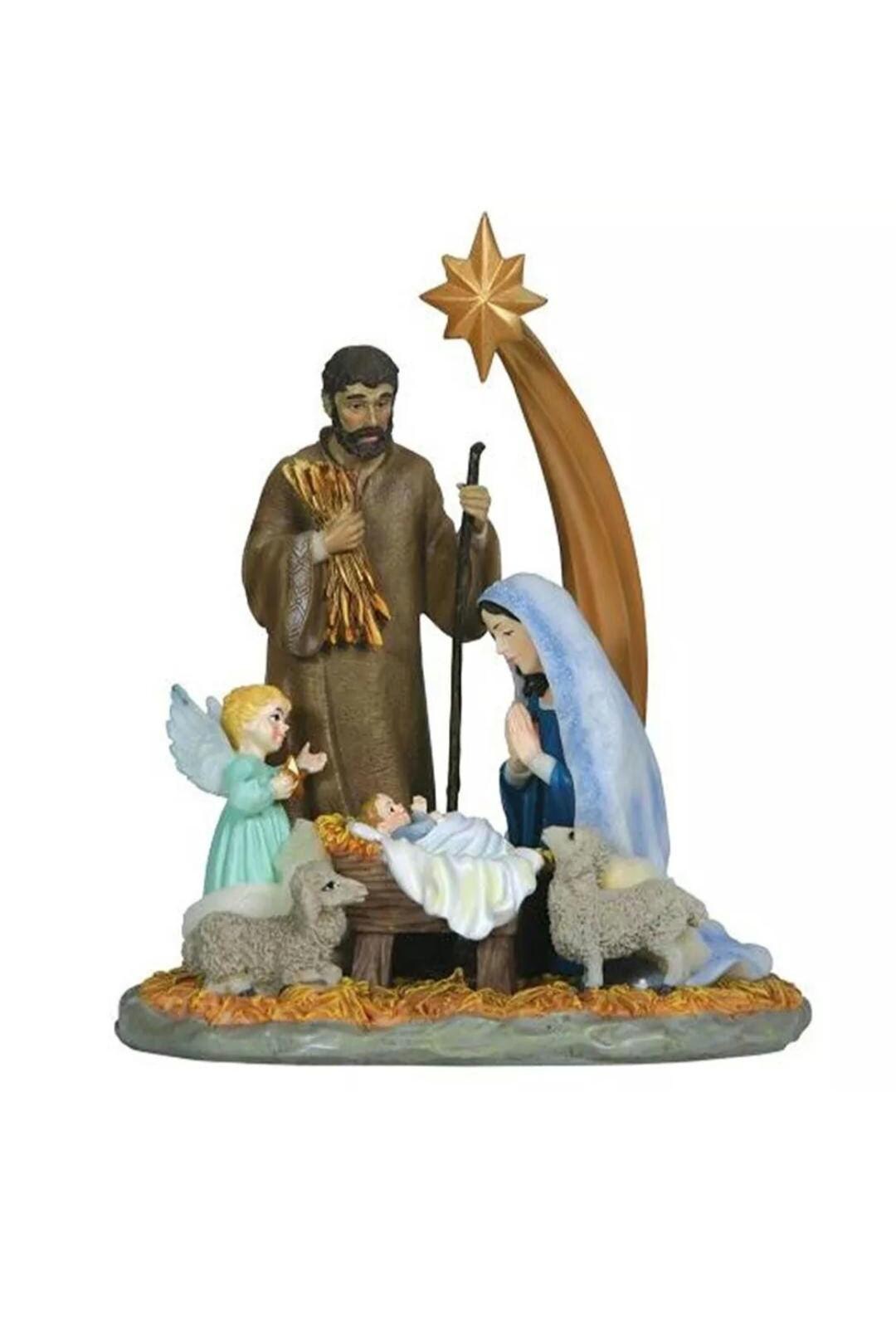Precious Moments Pipka Nativity Figurine 9-inch Holy Family Christmas ...