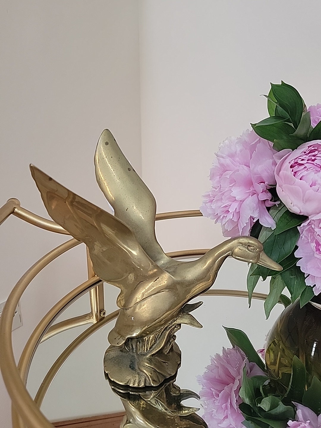 Vintage Solid Brass Duck Sculpture & Figurine, Home Decorative ...